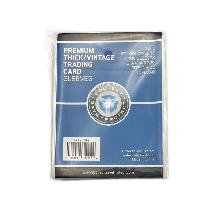 CSP PREMIUM CARD SLEEVES - VINTAGE/THICK CARD 100CT PACKAGE (NEW ...