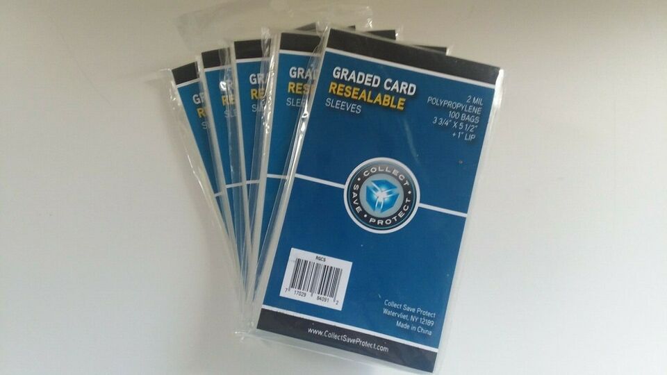 CSP GRADED RESEALABLE 3 3/4 BAG-100CT | Upstate Sports Cards