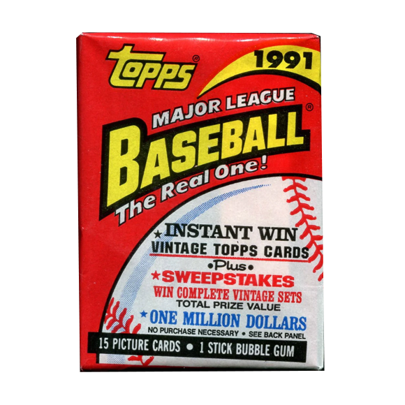 1991 Topps Baseball The Real One Wax Pack | Upstate Sports Cards